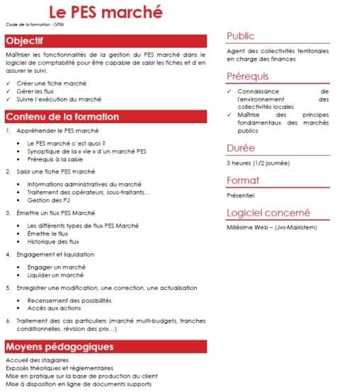 Le PES marché - Sitec